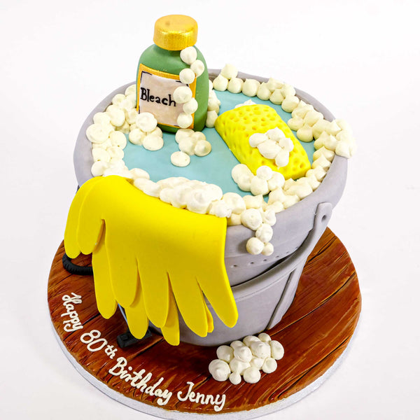 Cleaning Bucket Cake Delivery in Sussex | Harry Batten